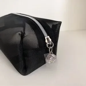 Lancome | Bags | Lancme Black Mesh Cube Zippy Pouch | Poshmark